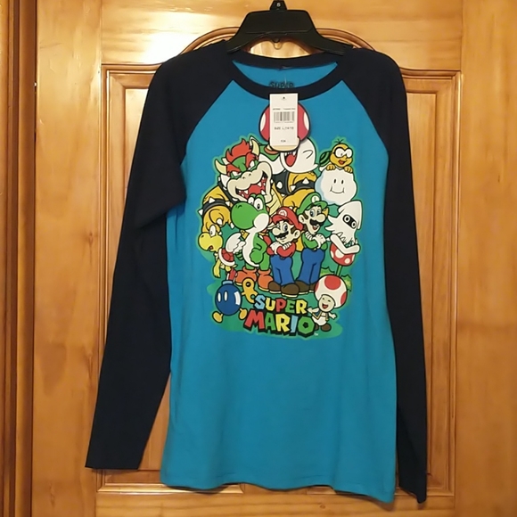 Nintendo | Shirts & Tops | Nwt Super Mario Long Sleeve Shirt 416 | Poshmark